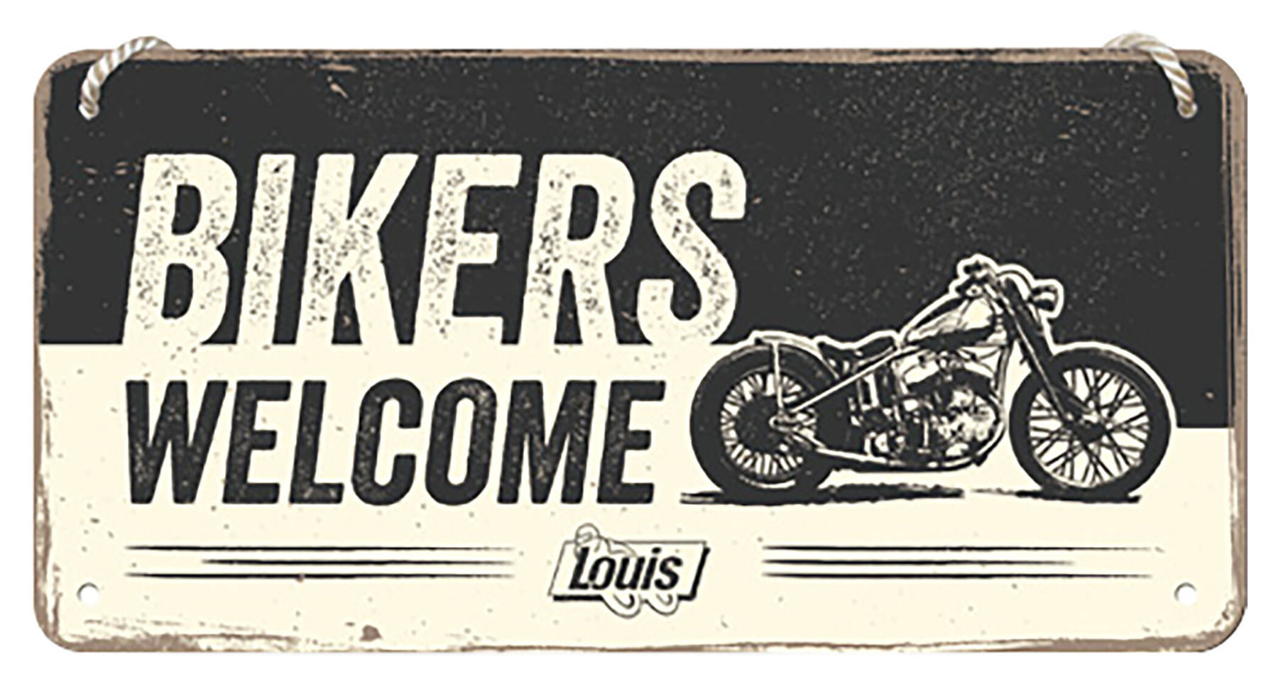 Buy hanging Sign "Bikers Welcome" Size: 20 x 10 cm | Louis motorcycle ...